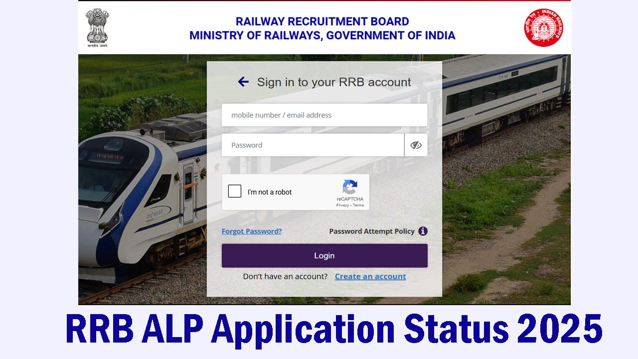 RRB ALP Application Status 2025 Live Railway ALP Form Status at ...