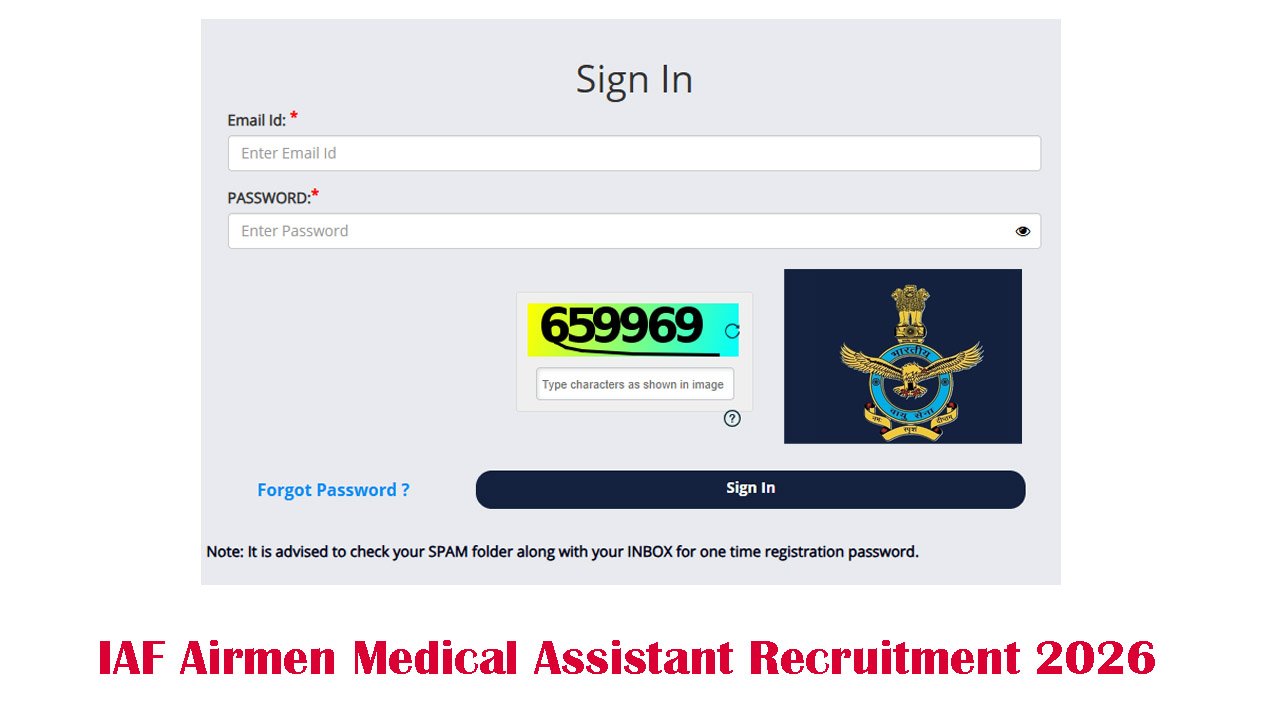 IAF Airmen Medical Assistant Recruitment 2026 Group Y Intake 01/2027 ...
