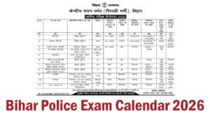 CSBC Bihar Police Exam Calendar 2026 OUT: For 31,603 Vacancies – Check ...