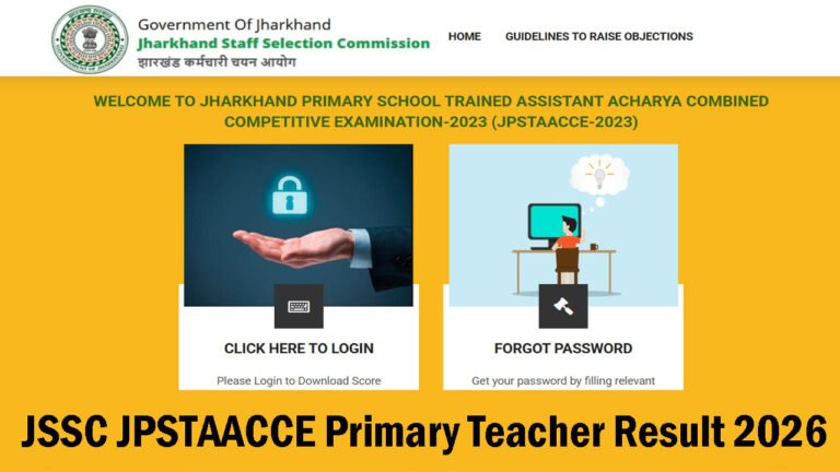 Jharkhand Primary Teacher Result 2026 Out for PRT, TGT Posts, JSSC ...